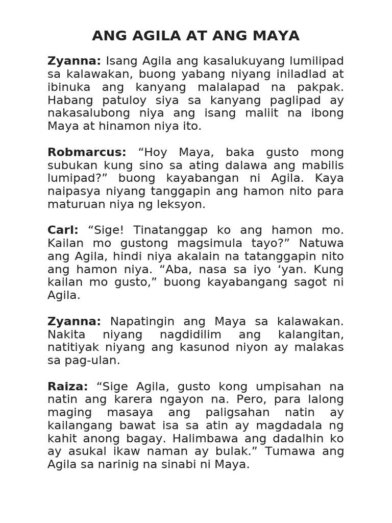 ANG-AGILA-AT-ANG-MAYA | PDF