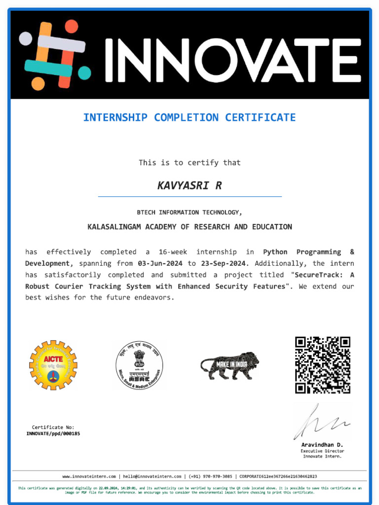 Internship Completion | PDF