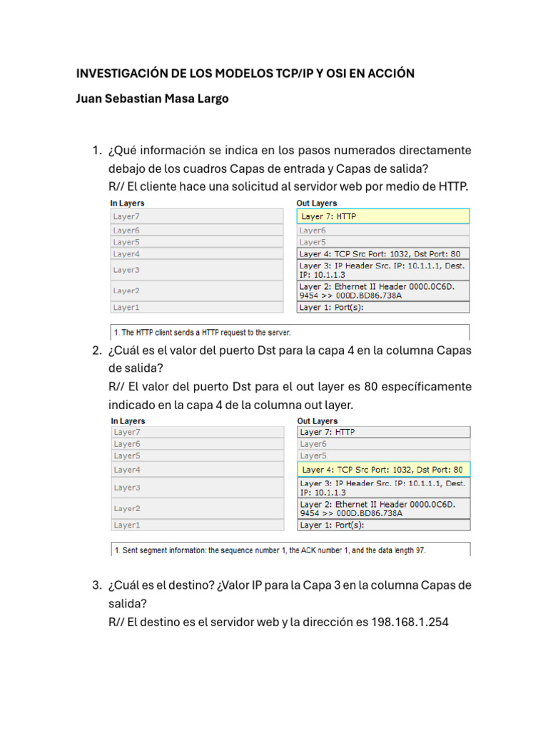 Investigación de Los Modelos TCP | PDF | Modelo osi | Protocolos de internet