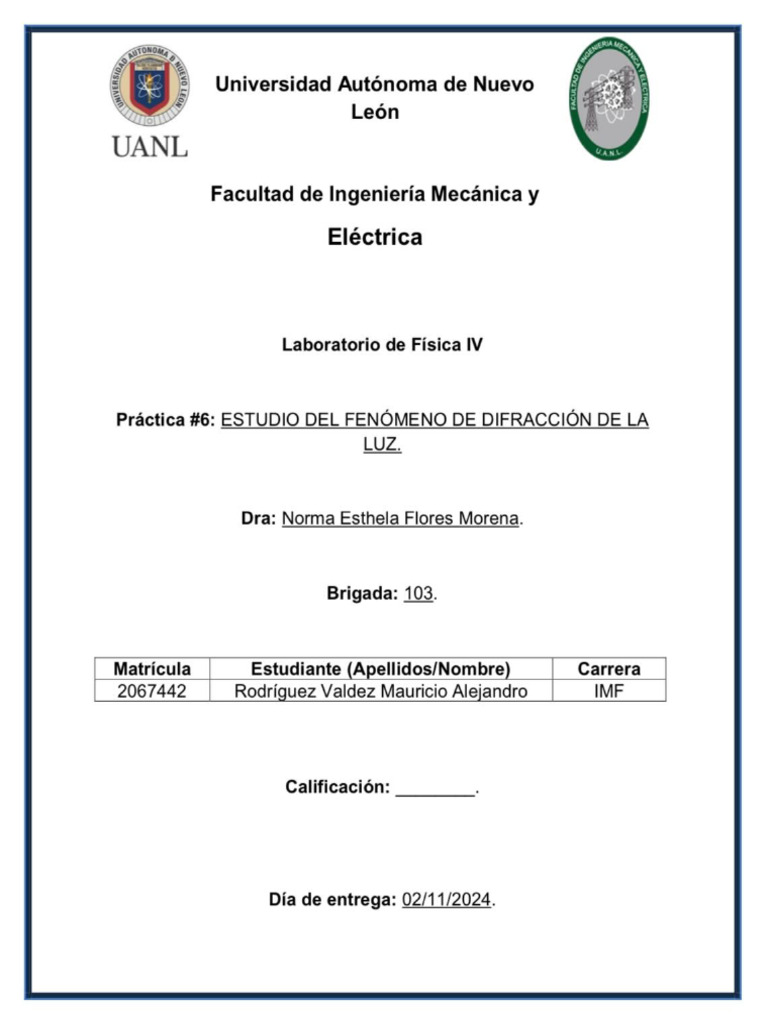 Lab - Prácticas 6 A 9 - Física IV | PDF