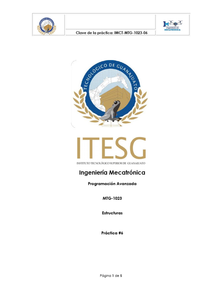 Pr6 Estructuras | PDF | Programación de computadoras | Básico