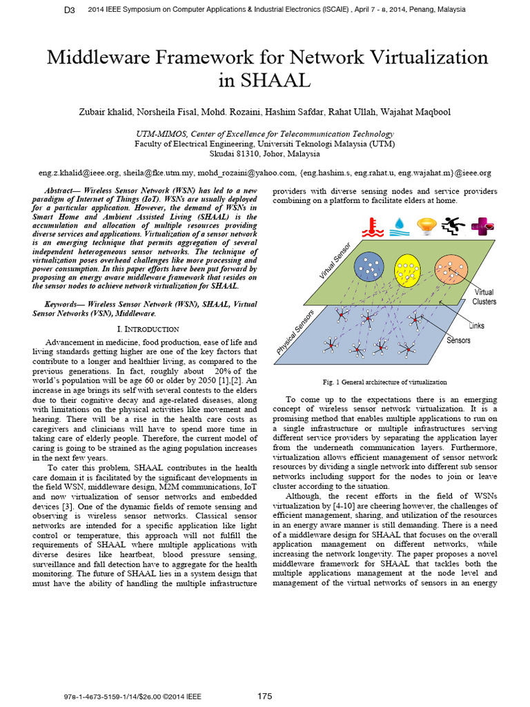 Middleware Framework For Network Virtualization | PDF | Wireless Sensor Network | Computer Network