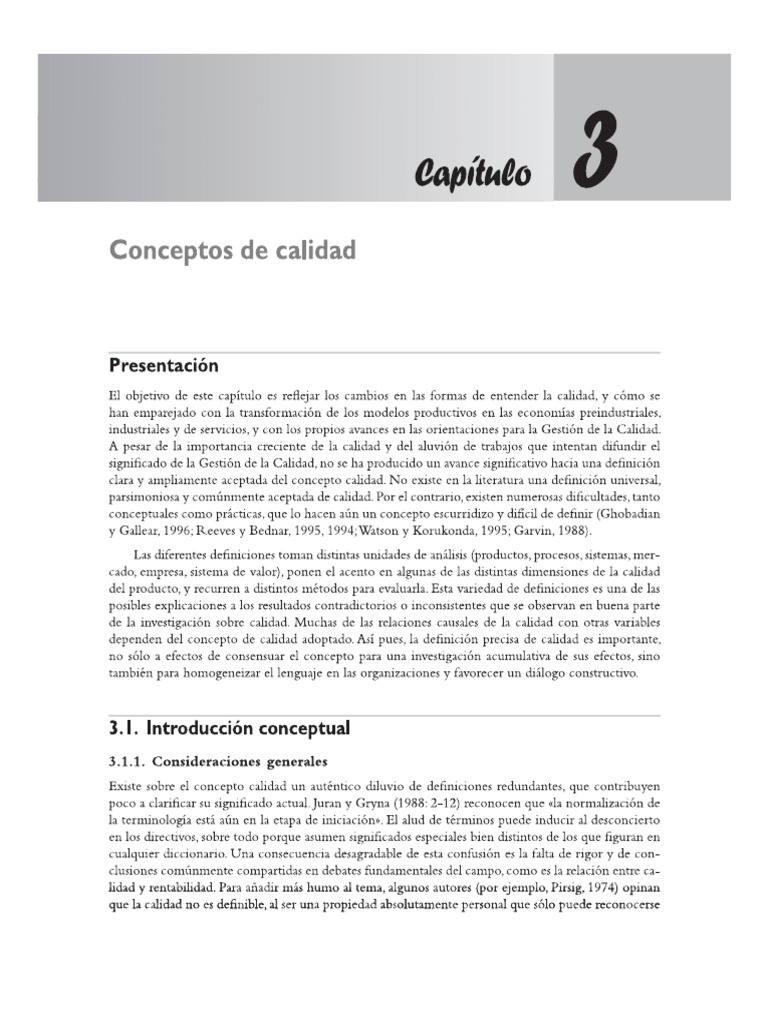 Conceptos de Calidad | PDF