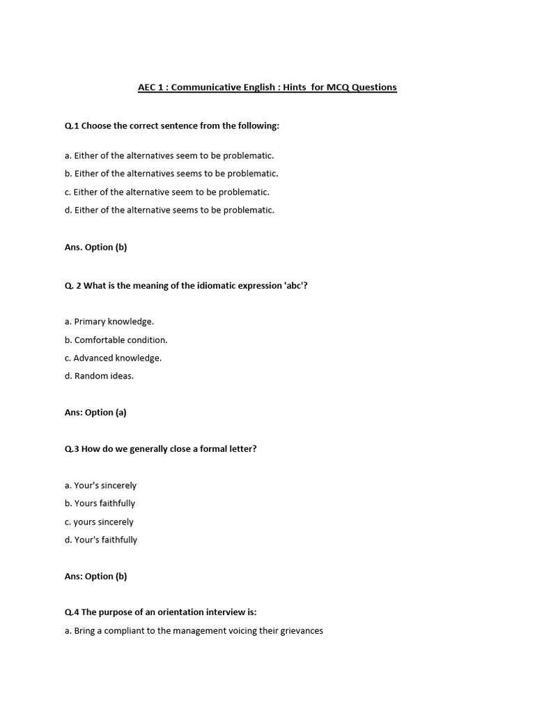 AEC_ENG_1_MQA | PDF | Human Communication | Languages