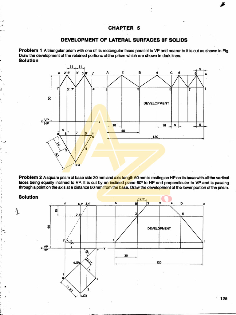 VTU Primer - Chapter 06 - Developments of Solids | PDF