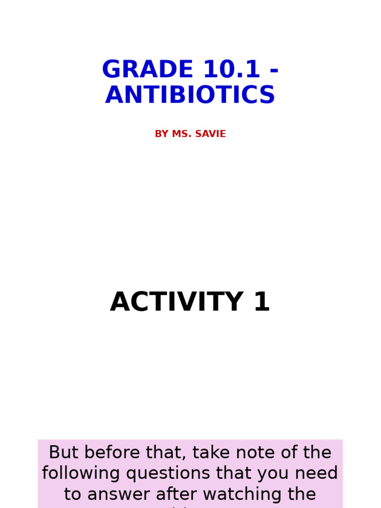 Antibiotics | PDF