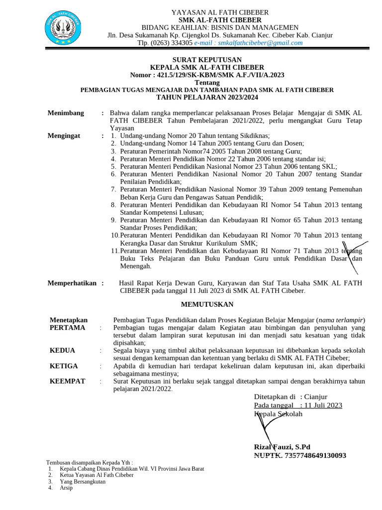 SK KBM 2023-2024 | PDF