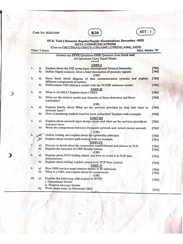 DC Questions Papers | PDF