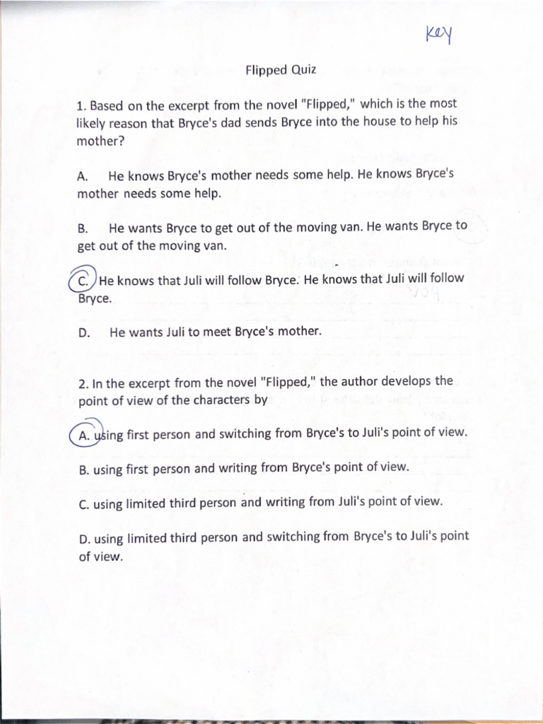 Flipped Quiz | PDF