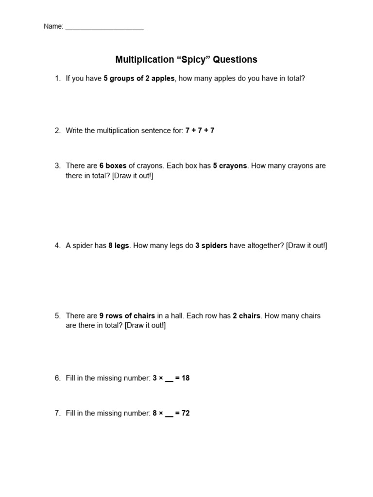 Fun Multiplication Practice Questions | PDF