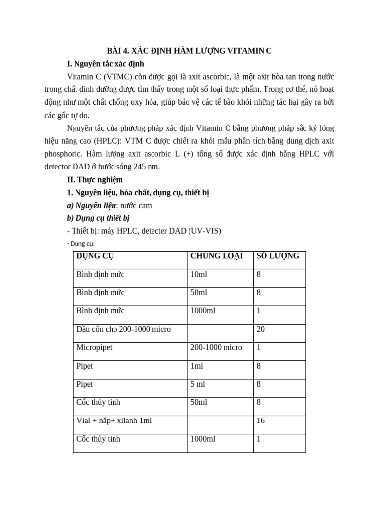BÀI 4.vitamin C | PDF