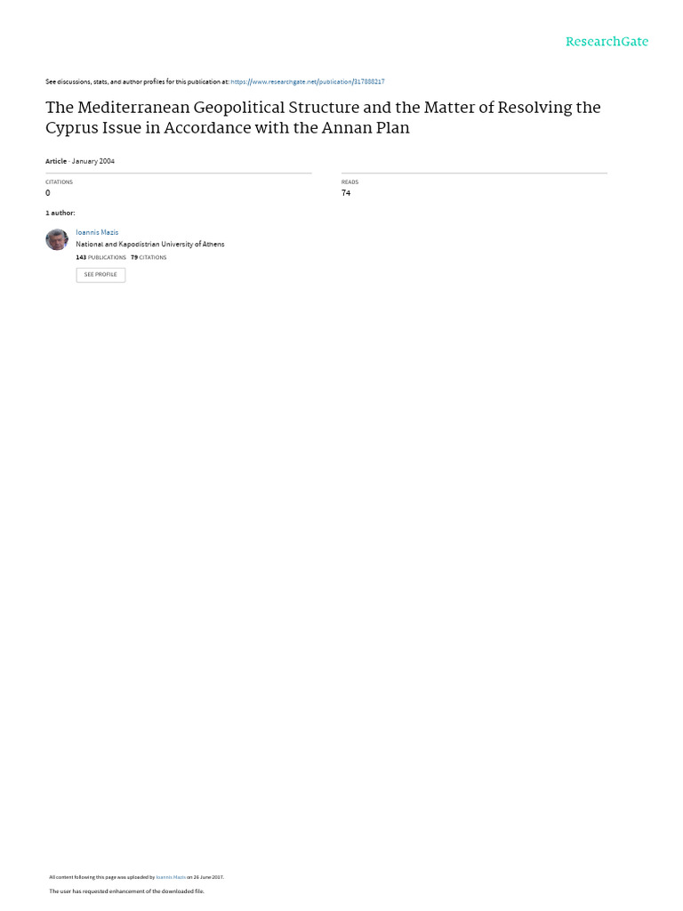 The Mediterranean Geopolitical Structure | PDF | Cyprus | European Union