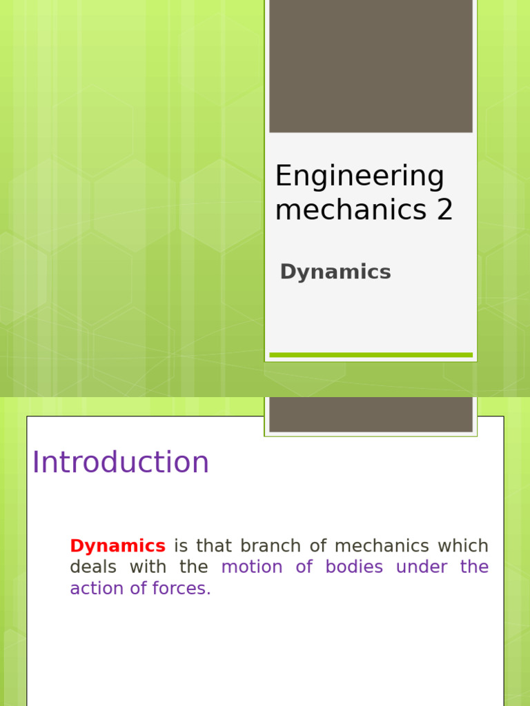 Engineering Mechanics 2: Dynamics | PDF