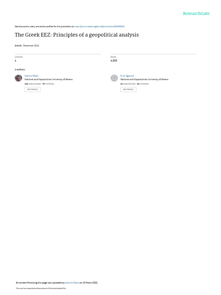 Greek_EEZ_Principles_of_a_Geopolitical_Analysis | PDF | Territorial ...