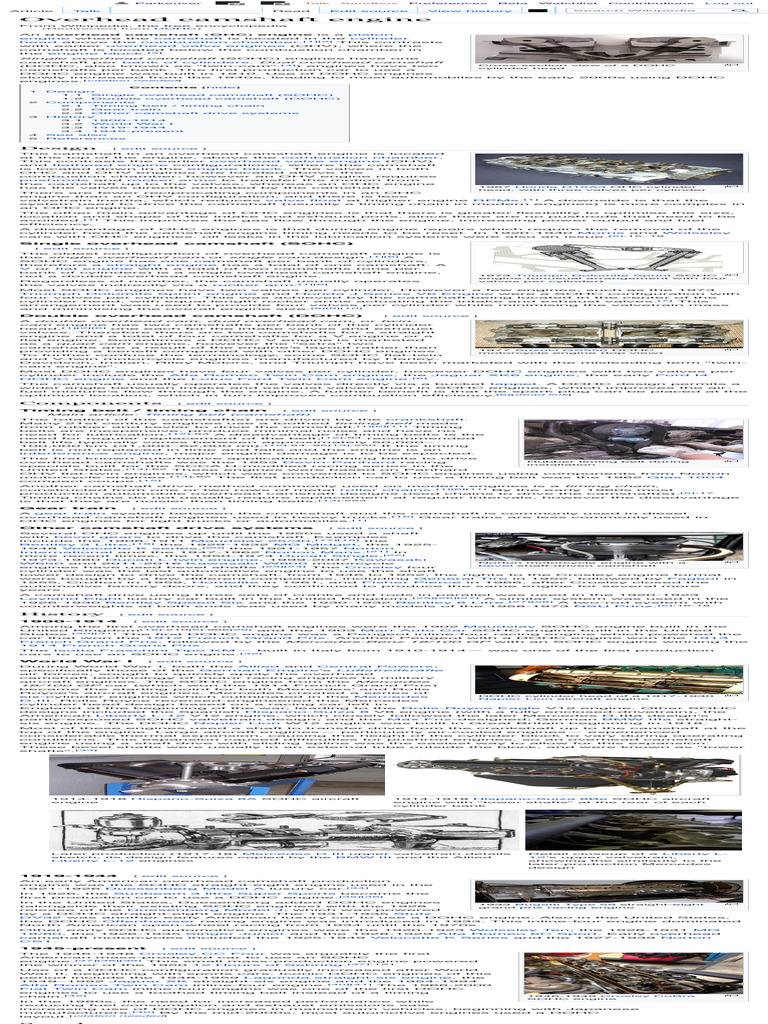 Overview of Overhead Camshaft Engines | PDF | Engines | Propulsion