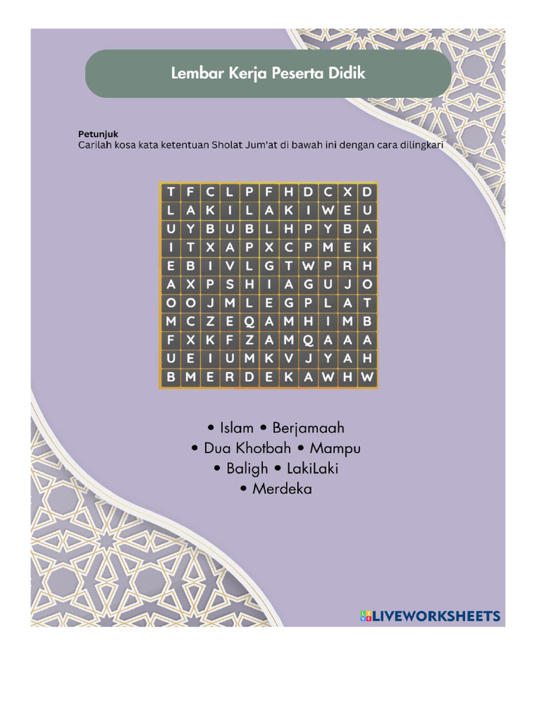 Lkpd Shalat Jum'At | PDF