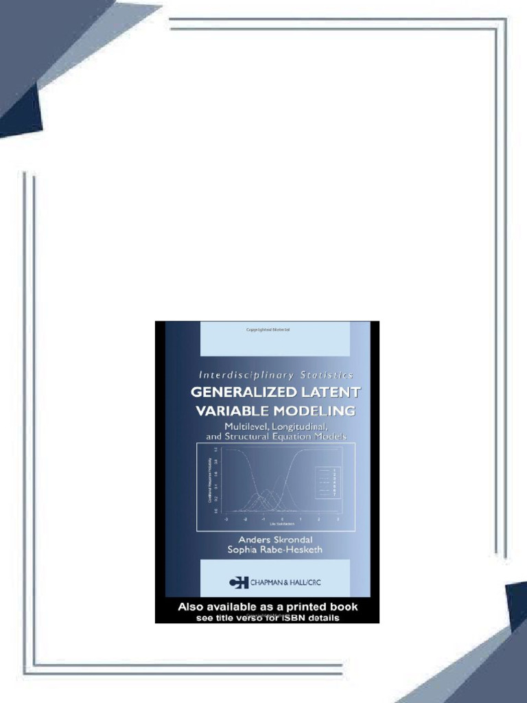 Full Download Generalized Latent Variable Modeling Multilevel 