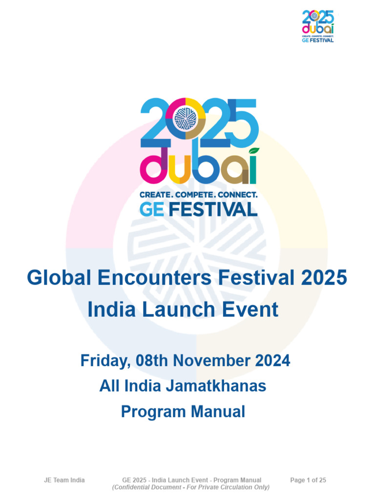 GE Festival 2025 India Launch Agenda | PDF