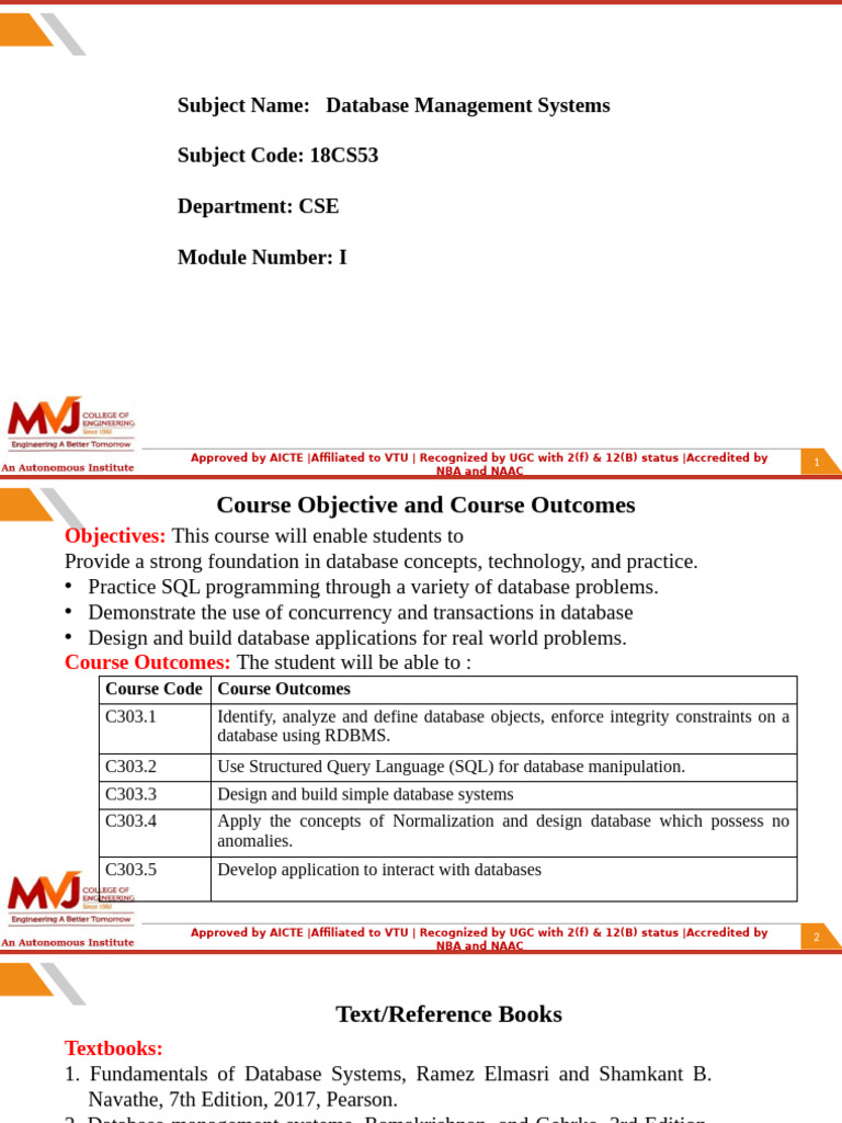 Mvj Dbms Module 1 Complete (3) | PDF | Databases | Conceptual Model