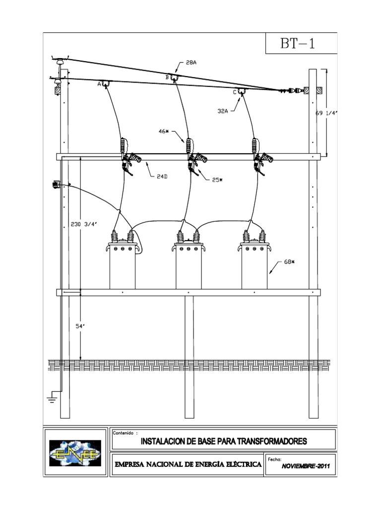15 - ESTRUCT. - TRAFOS - DOBLE TERNA - CRUCETES - TIERRA - Compressed | PDF