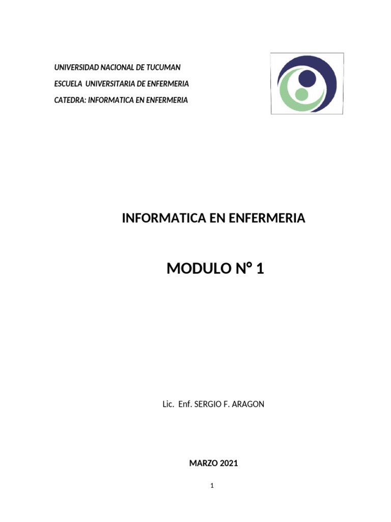 Informática en Enfermería: Historia y Aplicaciones | PDF | Red de computadoras | Enfermería