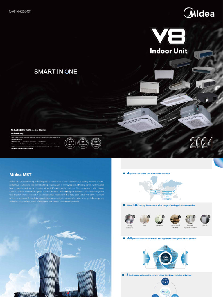 PD Midea V8 IDU VRF Catalog With Hyperlink 20240428 | PDF
