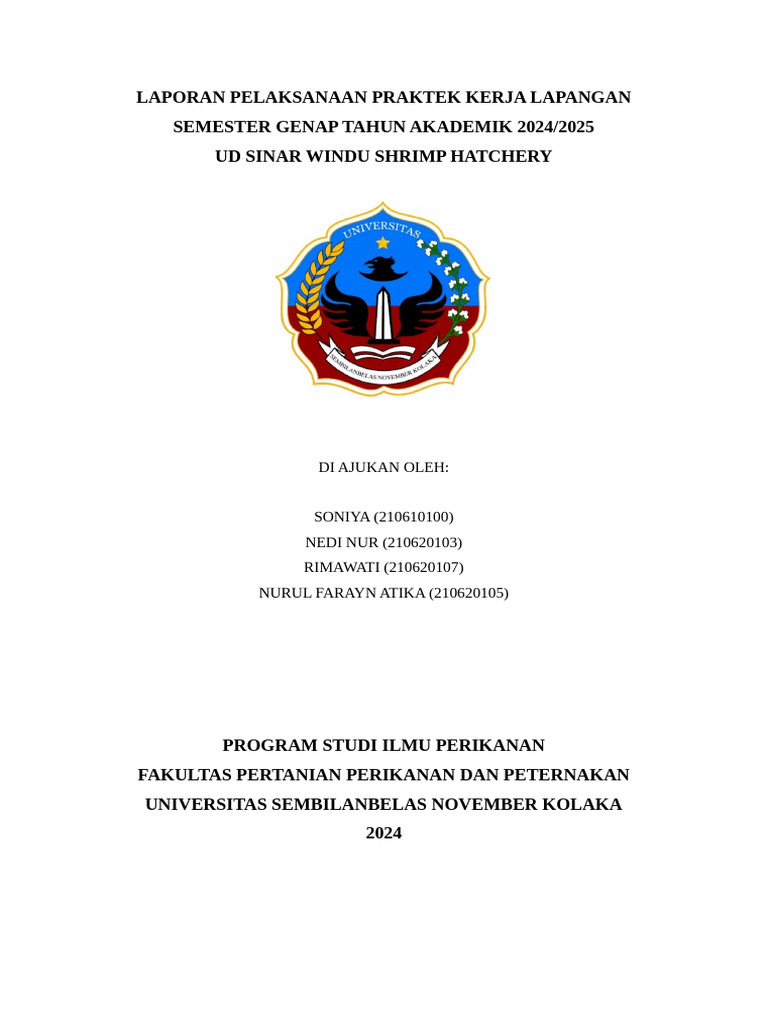 LAPORAN PELAKSANAAN PRAKTEK KERJA LAPANGAN | PDF
