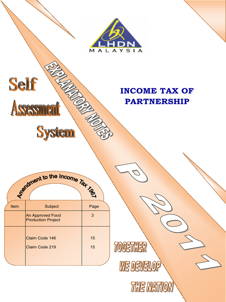 Explanatory Notes P2011 2 (Partnership) | PDF | Expense | Taxes