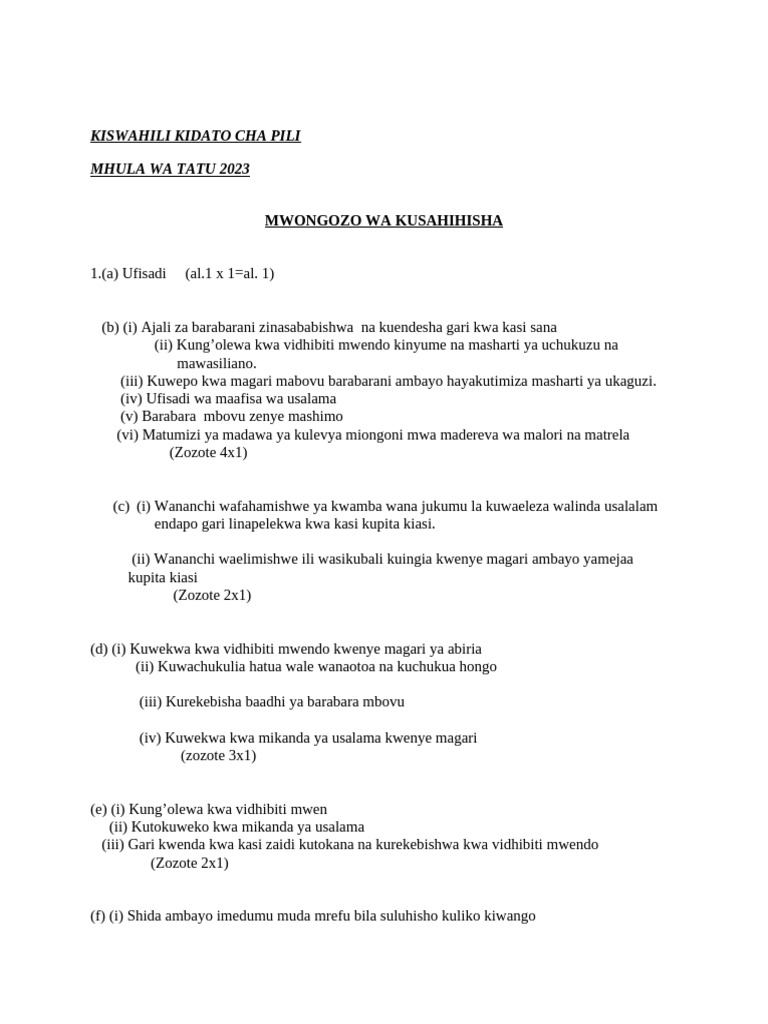 f2 Kis MST 2024 Teacher - Co .Ke | PDF