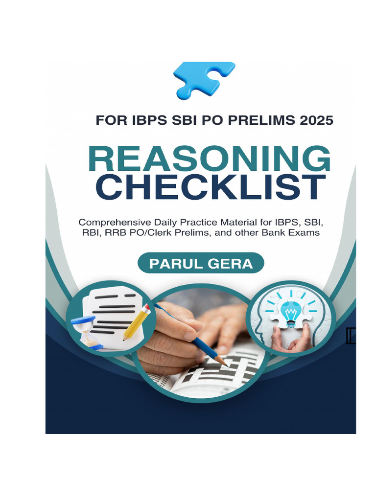 Reasoning Checklist #37 PDF 2025 By Parul Gera | PDF