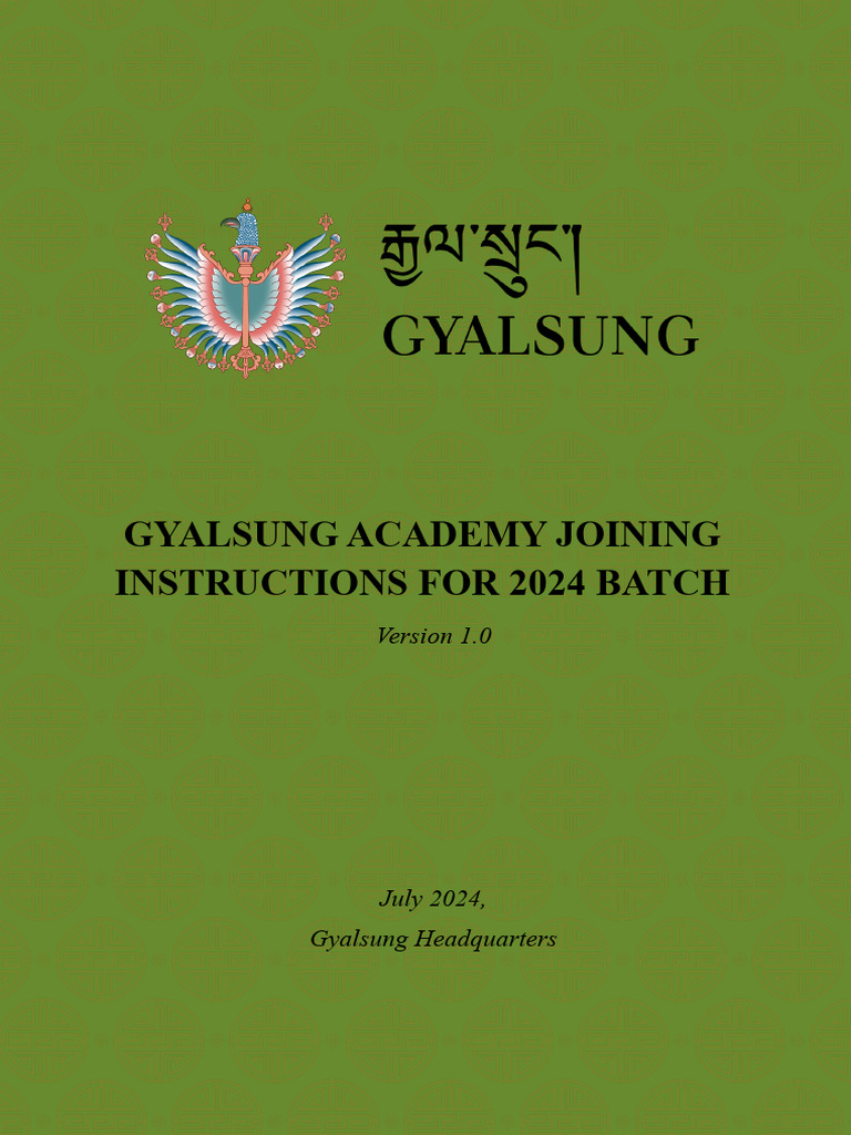 Final Joining Instruction | PDF | Physical Fitness | Disciplines