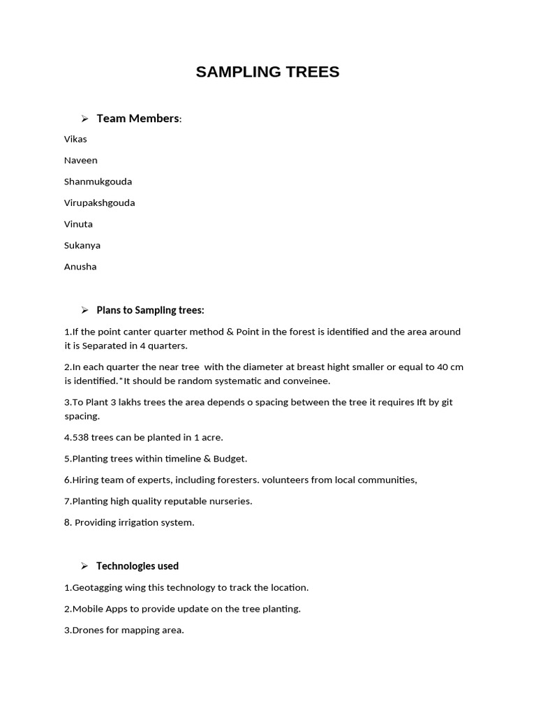 Sampling Tree 1 | PDF