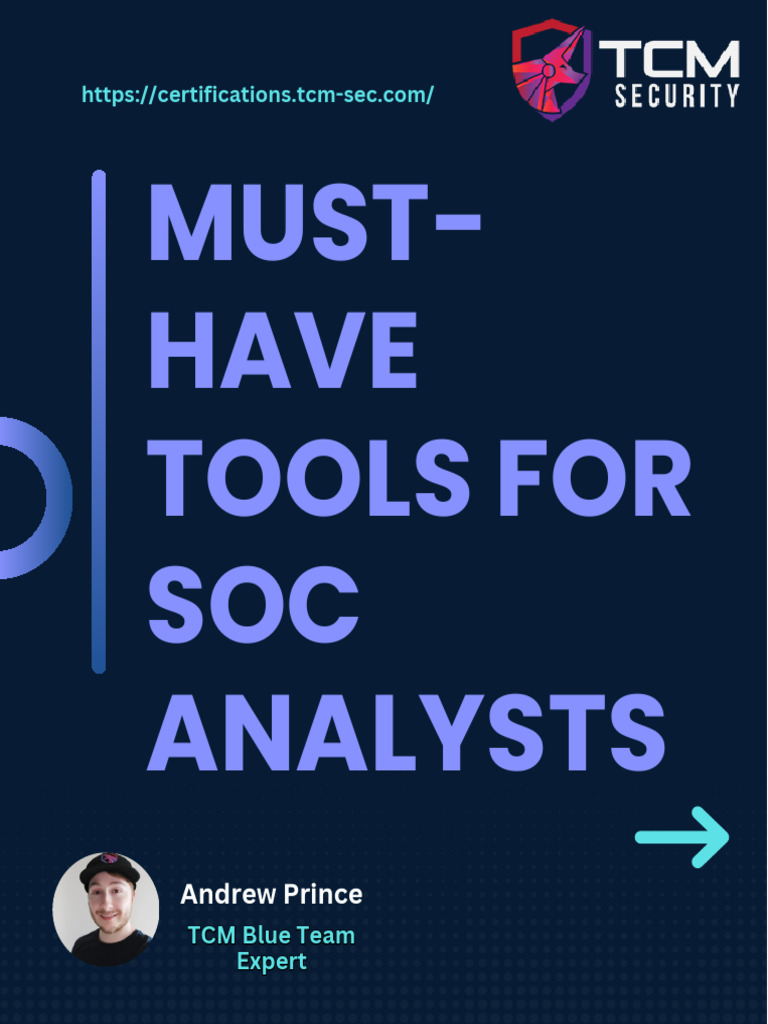 Must-Have Tools For SOC Analysts - TCM Security | PDF | Computer Security | Security