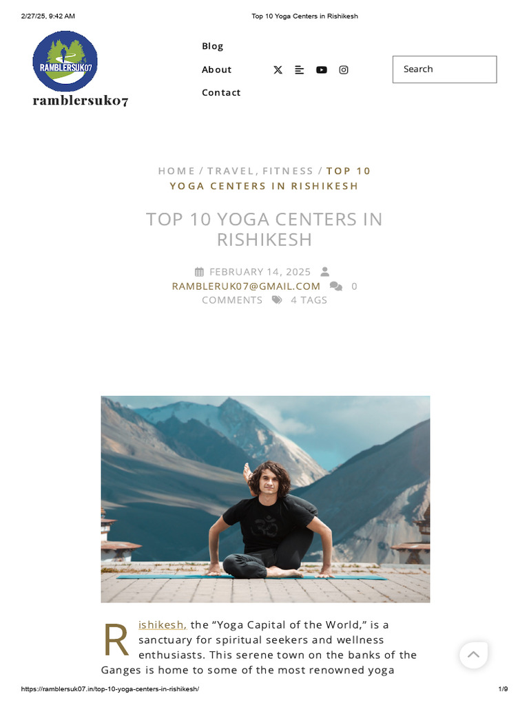 Top 10 Yoga Centers in Rishikesh | PDF | Yoga | Asana