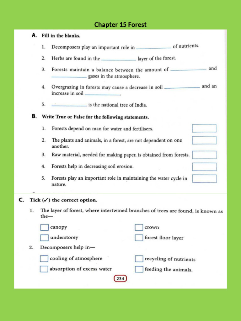 Class7 15 Forest | PDF | Deforestation | Trees