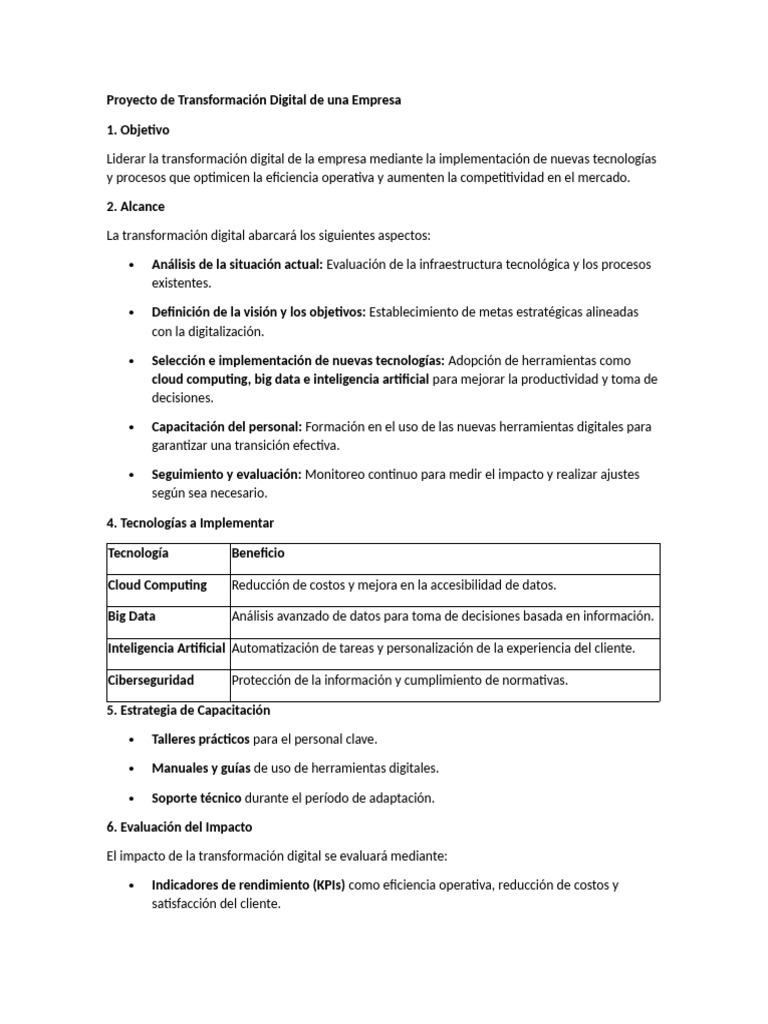Transformación Digital Empresarial Efectiva | PDF