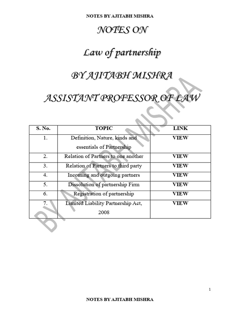 IPA Study-Material-6270 | PDF | Partnership | Limited Partnership