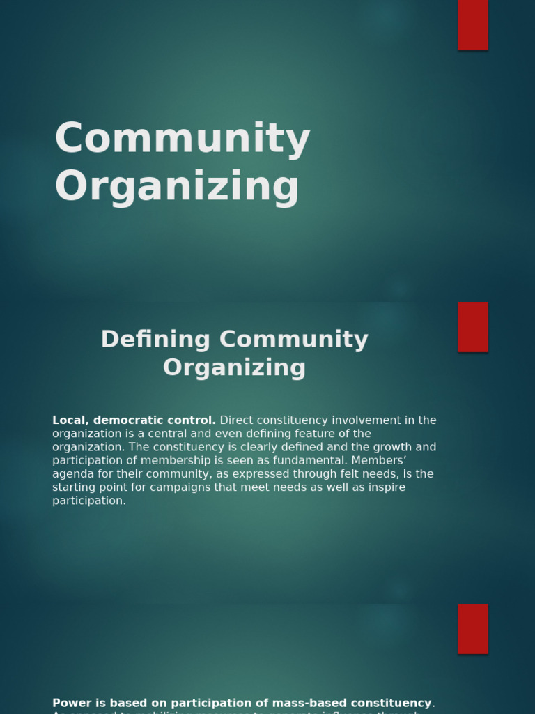 Community Organizing | PDF | Leadership | Activism