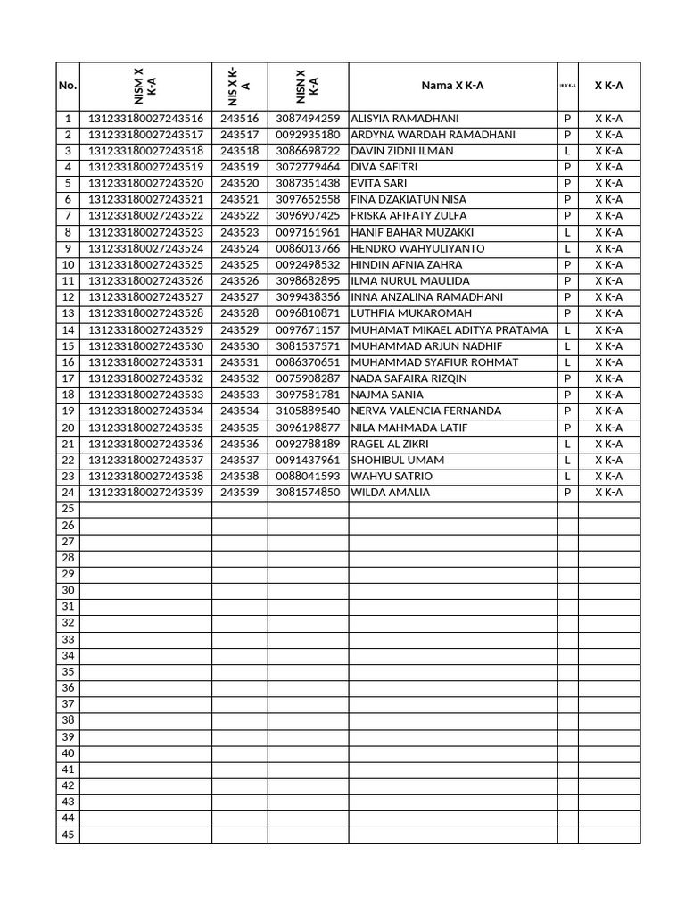 Leger R. - X - K A - (2024 2025) RDM | PDF