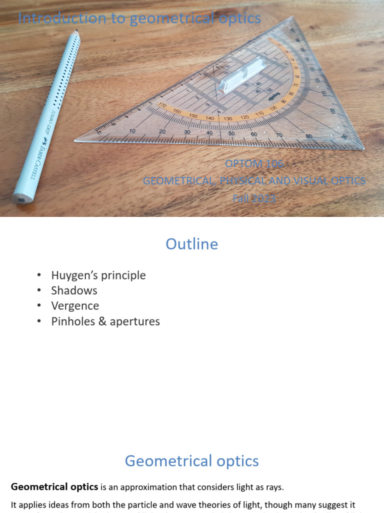 Geometrical Optics Overview for Students | PDF | Optics | Waves