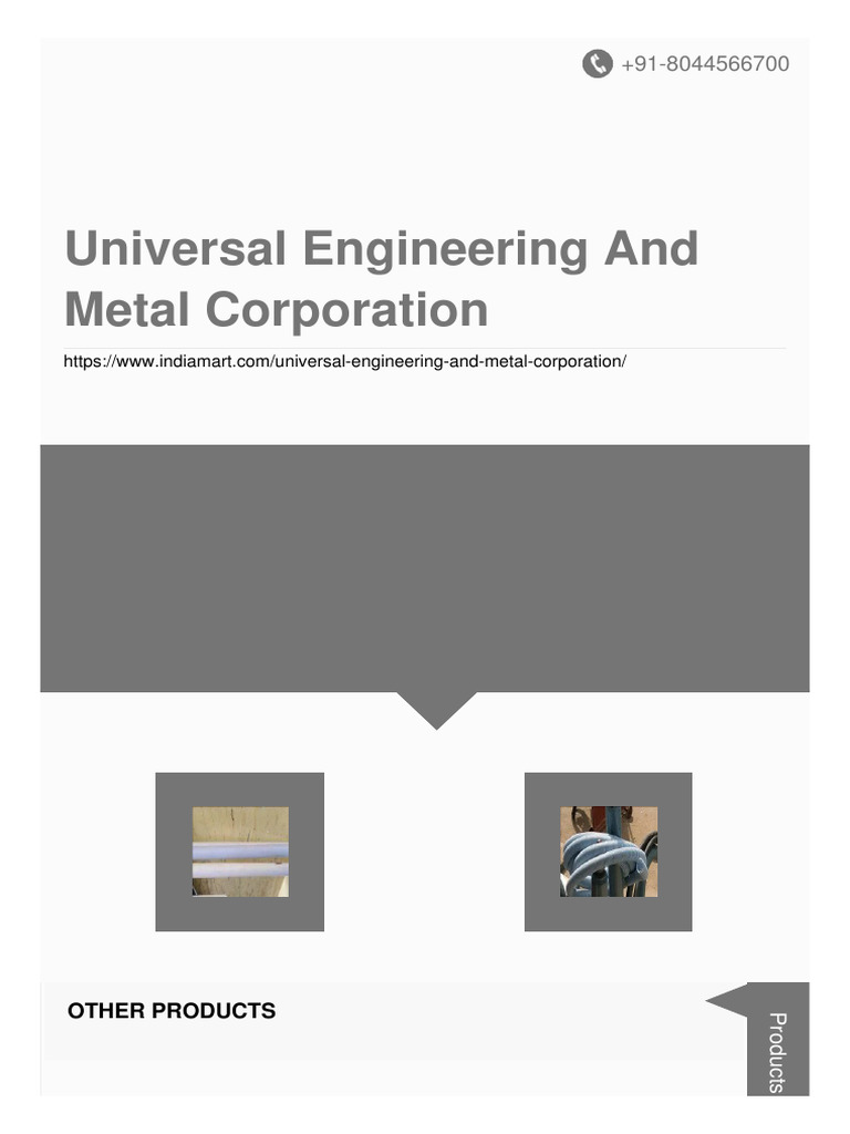 Universal Engineering and Metal Corporation | PDF