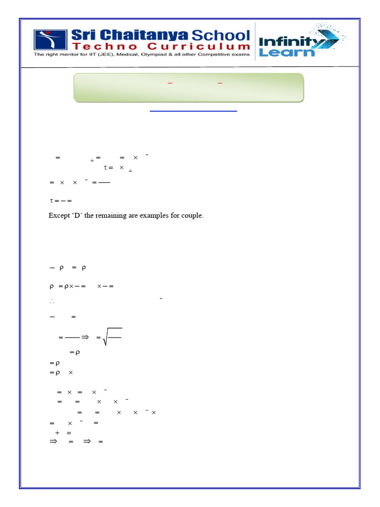 Physics Solutions for INTSO Level I | PDF | Force | Quantity