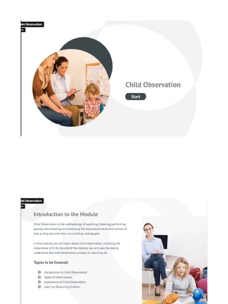 Child Observation | PDF