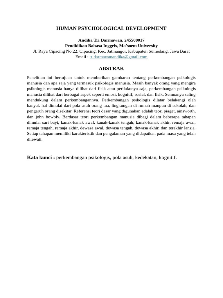 Andika Tri Darmawan - The Fondation of Education | PDF