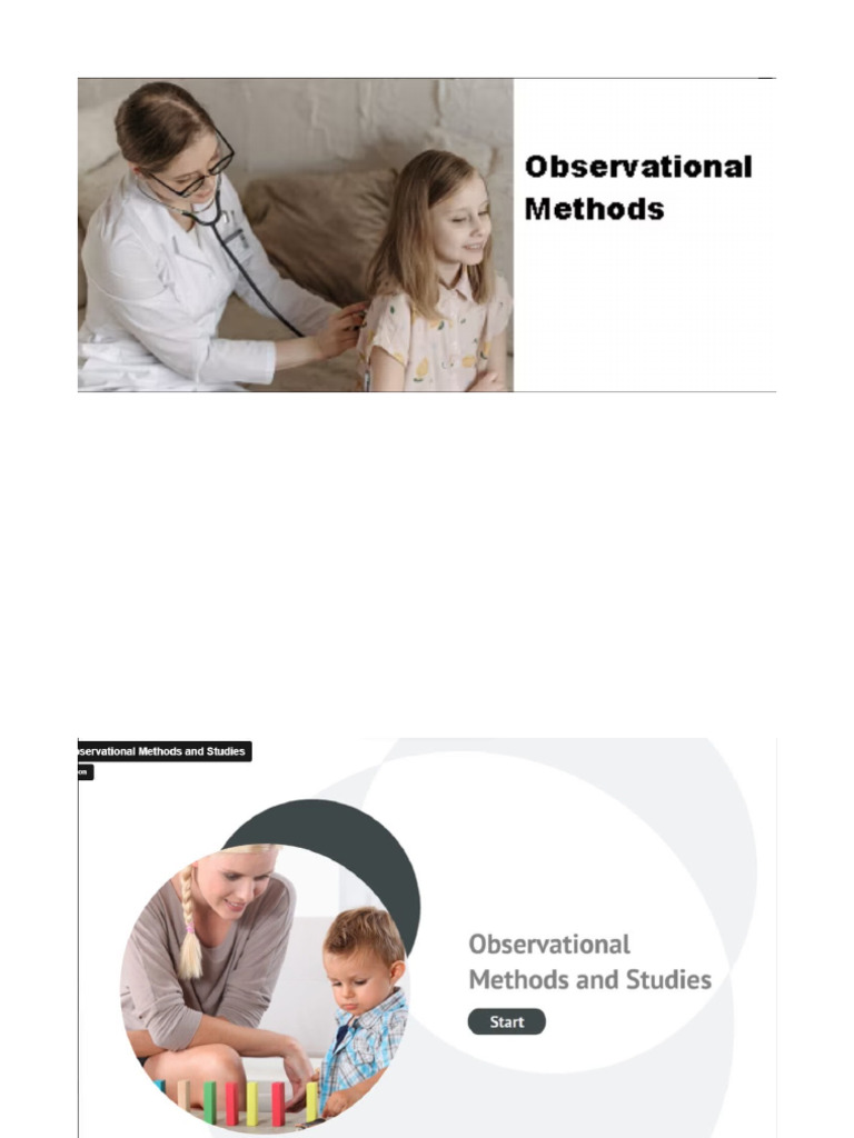 Observational Methods and Studies | PDF