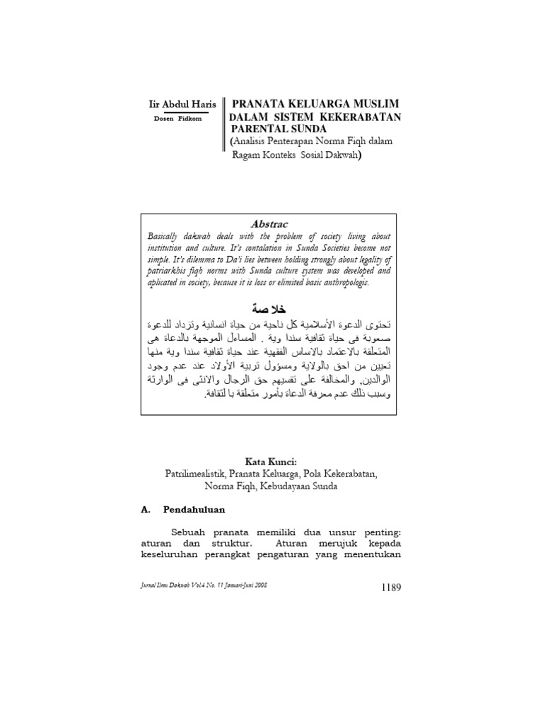 ID Pranata Keluarga Muslim Dalam Sistem Kek | PDF