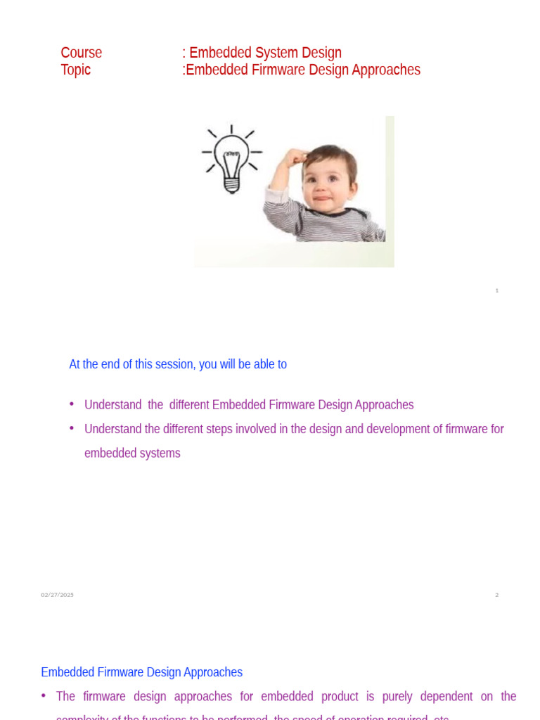Unit 3 Embedded Firmware Design Approaches | PDF | Operating System | Embedded System