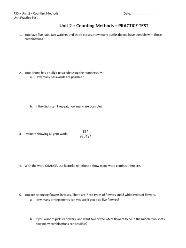 Unit 2 Practice Test | PDF