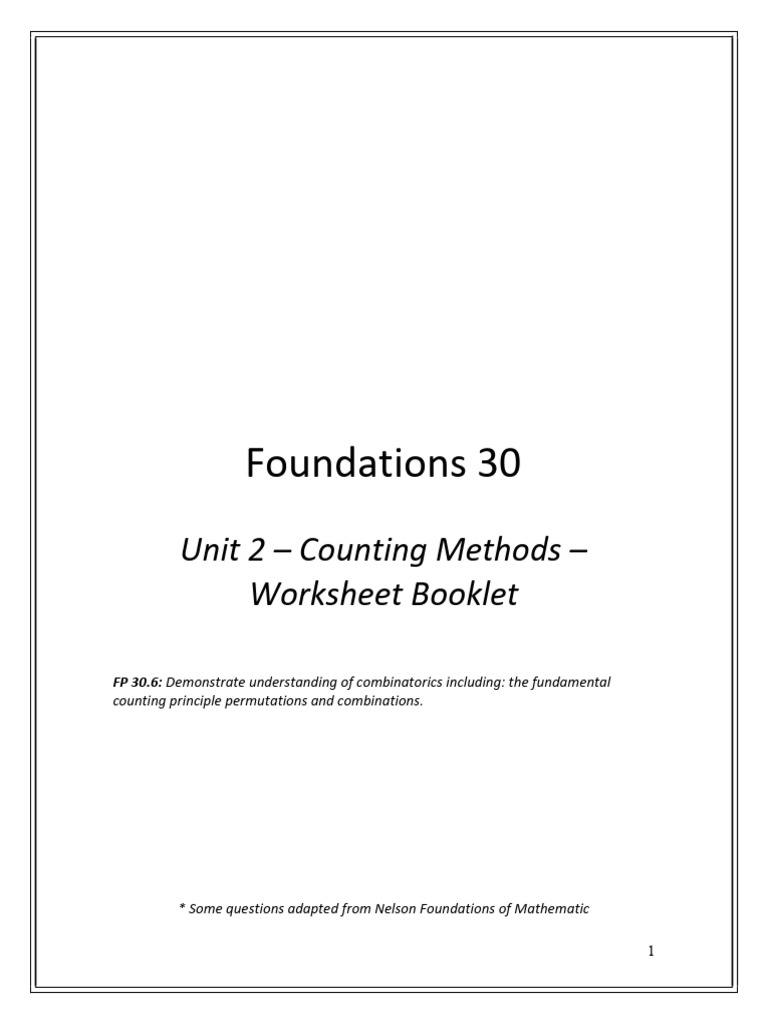 Counting Methods & Combinatorics Guide | PDF | Lunch