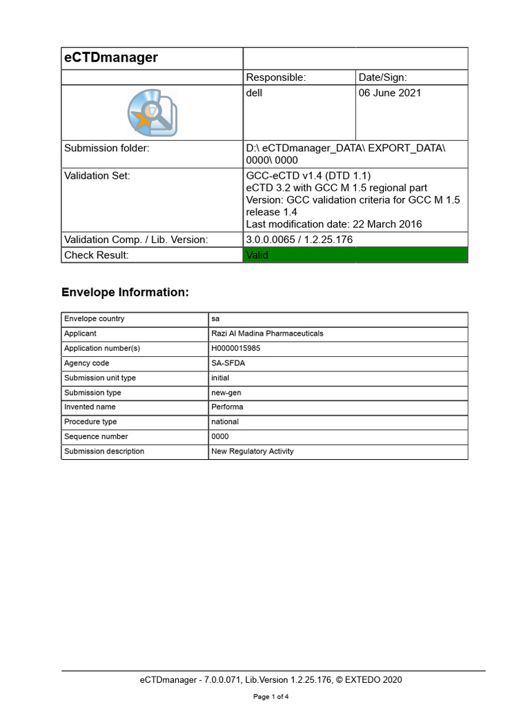 Performa Validation Report | PDF